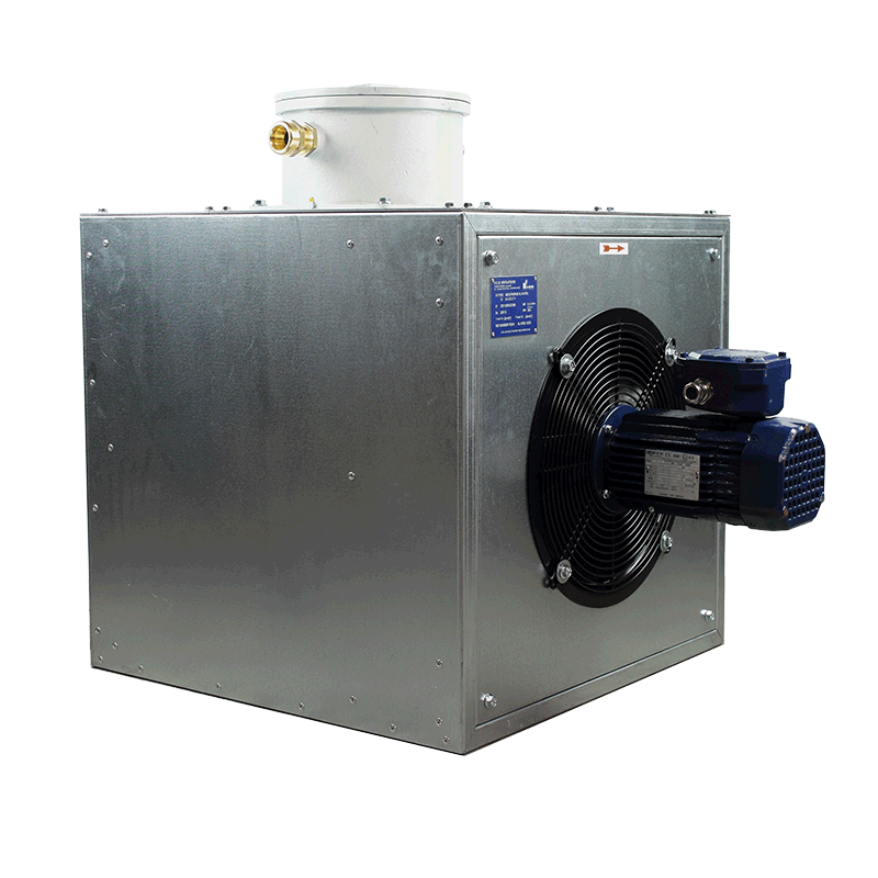 ATEX II2G IIC T3 certified industrial fan heater - 18kW / 400V 3P ...