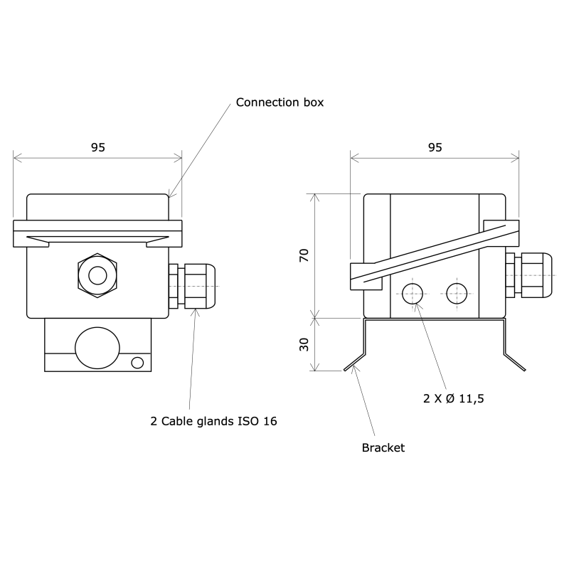 Junction box for insulated mineral heating cables | VULCANIC