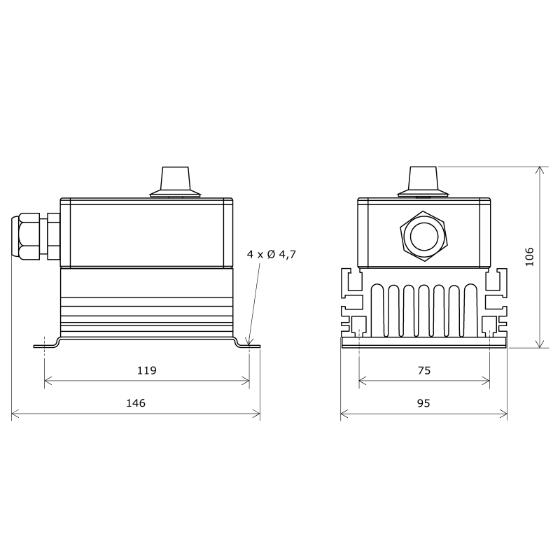 Burst fired power controller - 6kW / 230V 1P | VULCANIC