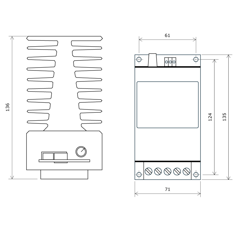 Burst fired or phase angle power controller -16kW / 400V 1P | VULCANIC