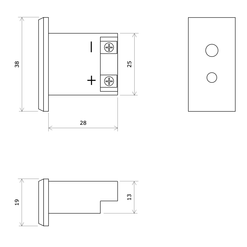 Standard female Built-in plug for thermocouple J | VULCANIC