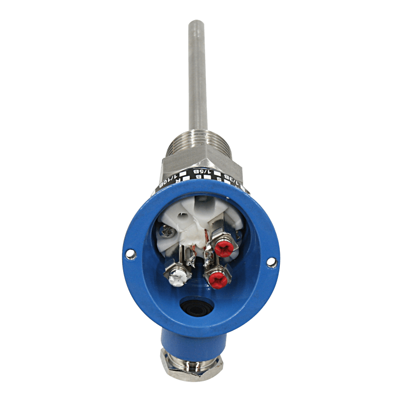 Rigid Pt100 probe Ø6 mm with head and fitting 1/2'' BSPT - L 100 mm ...