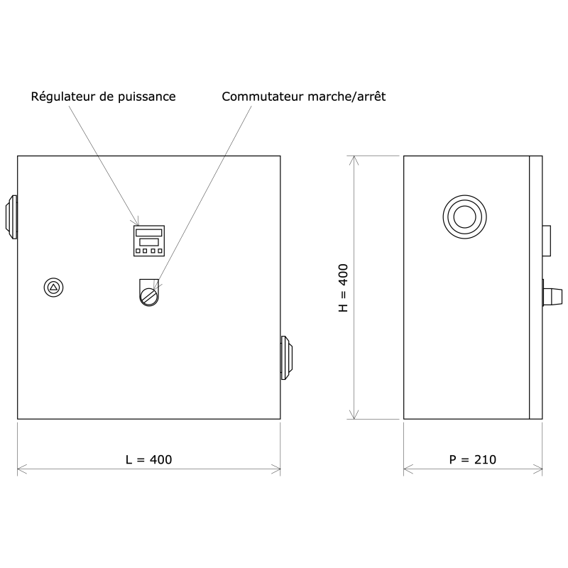 Coffret de régulation PID avec relais statique - 3 kW maxi/230 V mono ...